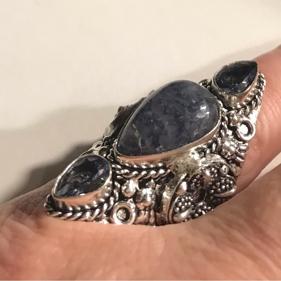 Stampd | Jewelry | Stunning 925 Sterling Silver Lolite Stone Blue Topaz ...